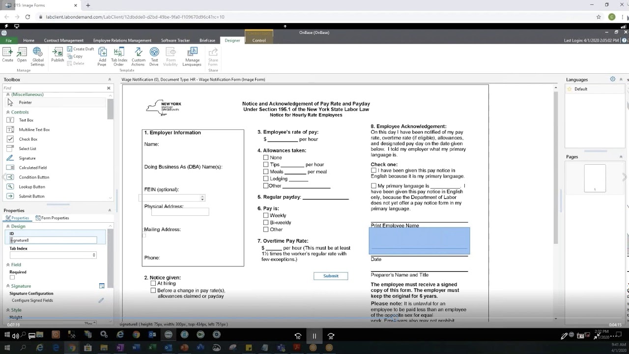 Demo Onbase Image Forms Designer Youtube