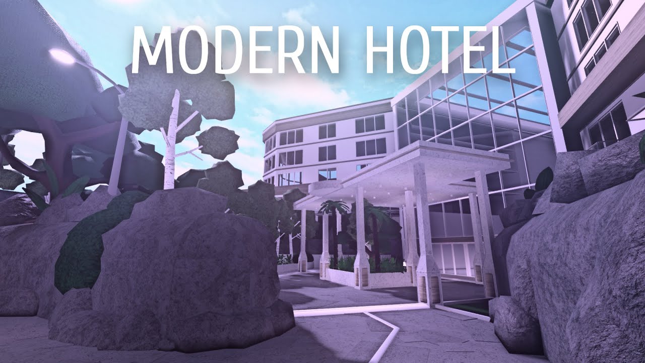 building a MODERN HOTEL Exterior in Bloxburg! - YouTube