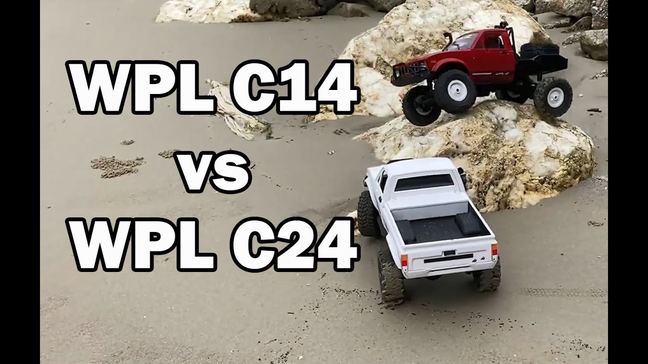 WPL C24-1 vs WPL C14 | Beach Trailing - YouTube