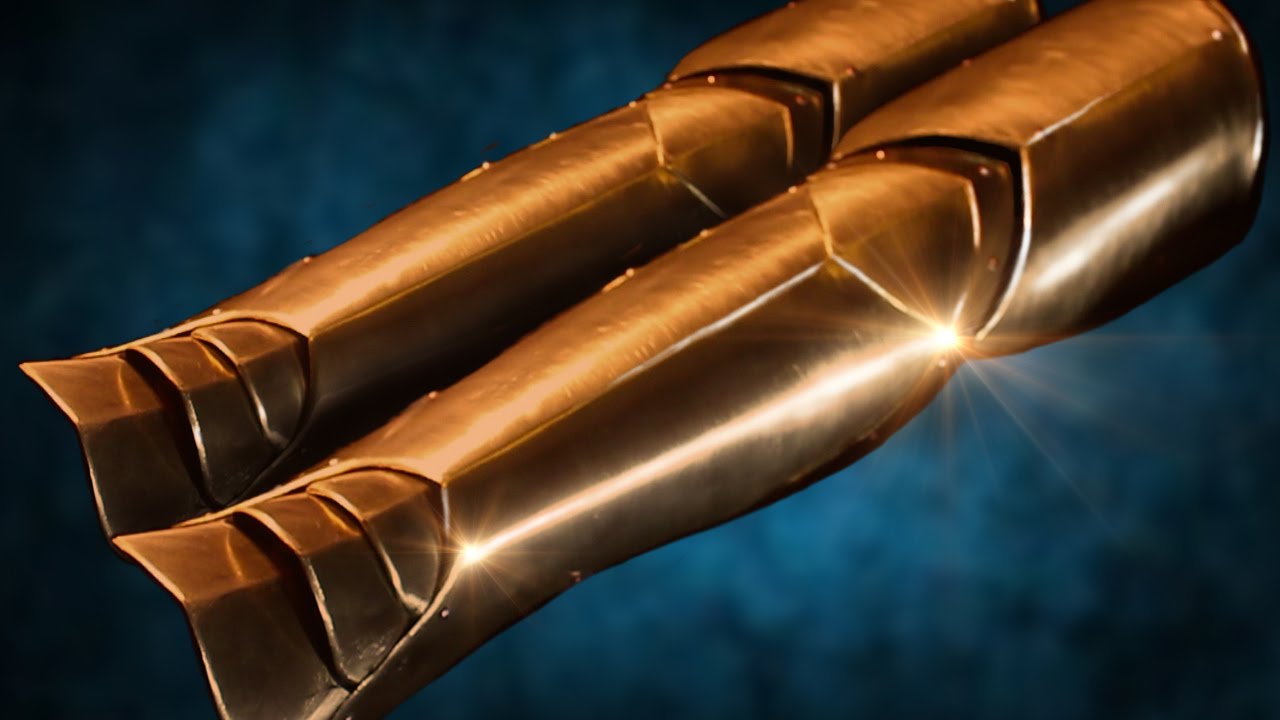 How to Make Armor with Ordinary Tools - Version 1 Greaves - YouTube