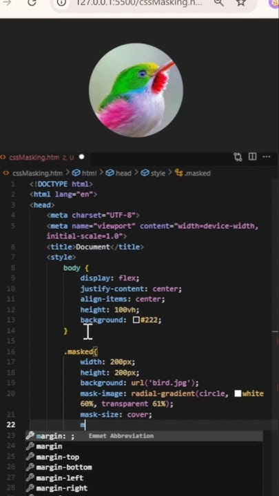 Masking in CSS explained in 60 seconds! #css #mask #tutorial #playlist #coding #shorts - YouTube