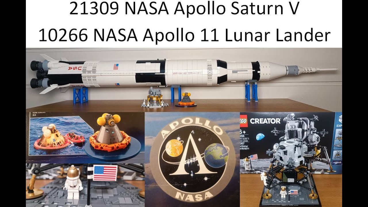 21309 NASA Apollo Saturn V & 10266 NASA Apollo 11 Lunar Lander - YouTube