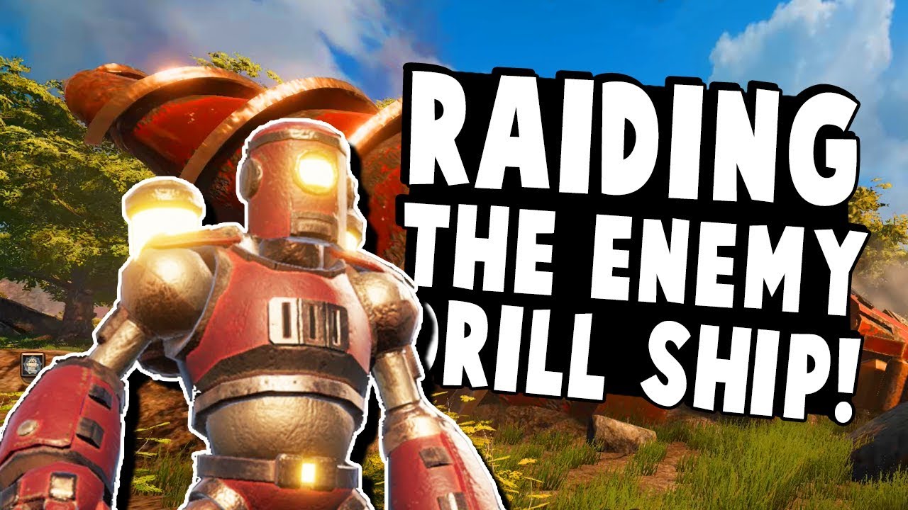 Raiding the enemy drill ship! Volcanoids - ep2 - Steam Punk Survival ...