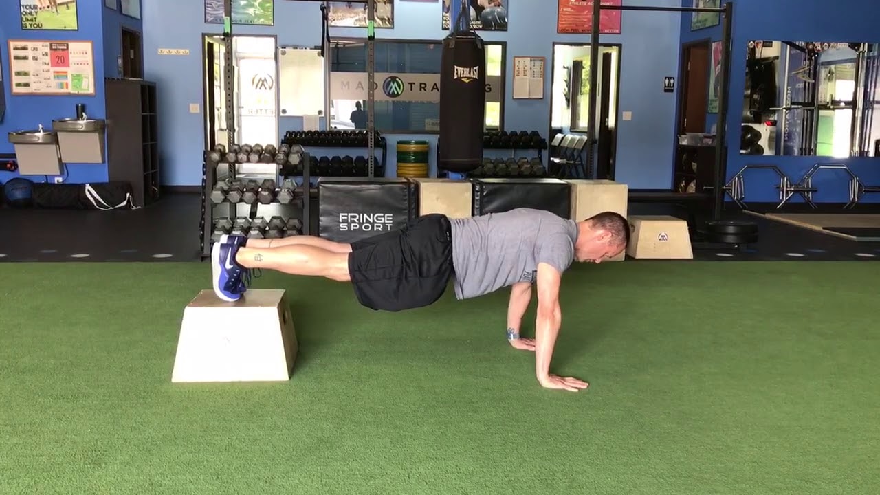 Feet Elevated Push Up - YouTube