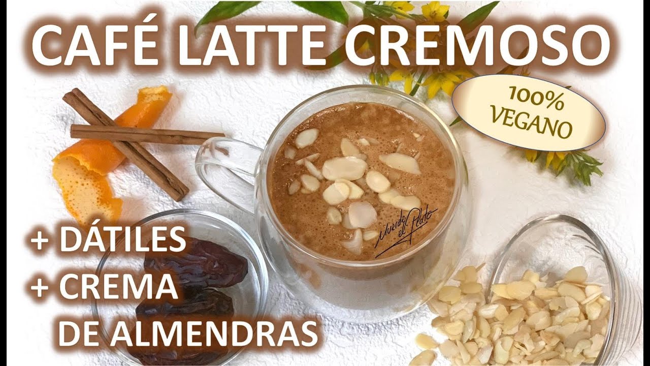 Café con leche y crema de almendra ☕ (VEGANO) ☕ ☕ ☕ - YouTube