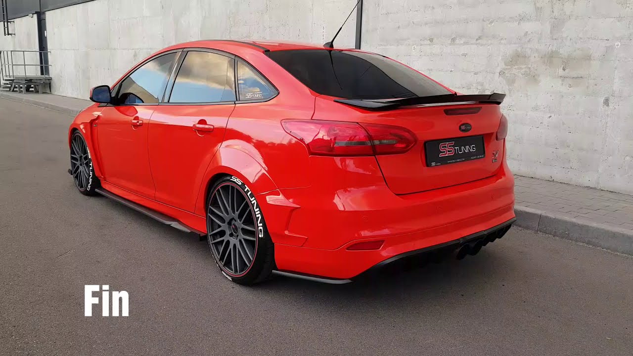 Race red Ford Focus ST sedan by @ss_tuning - YouTube