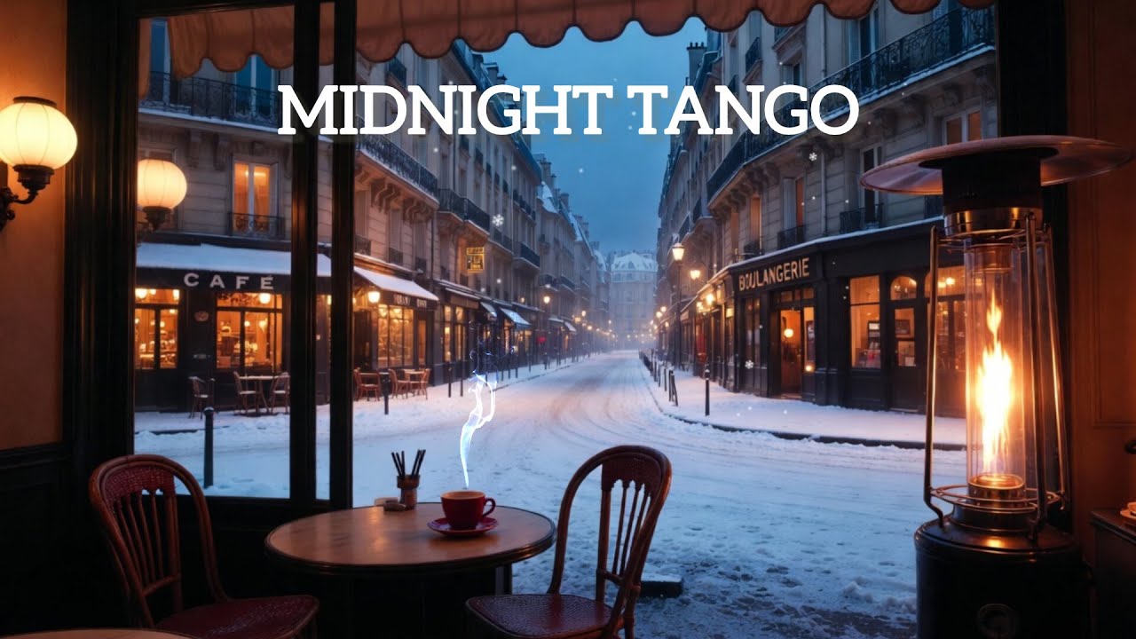 Midnight Tango in a Cozy Paris Café ️☕ | Piano & Violin (Vintage ...