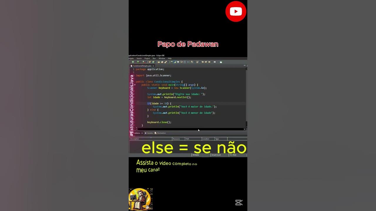 Já conhece estruturas condicionais em #Java ? - YouTube