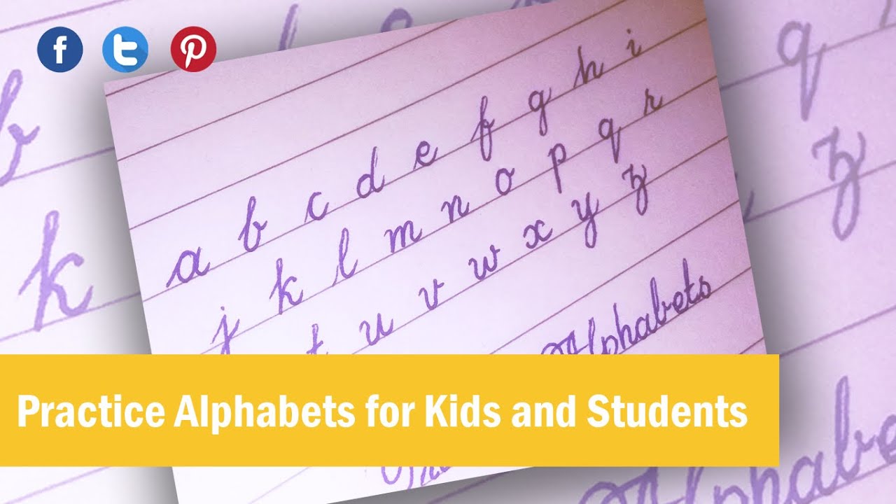Alphabets easy version | Alphabets for beginners and students | Cursive ...