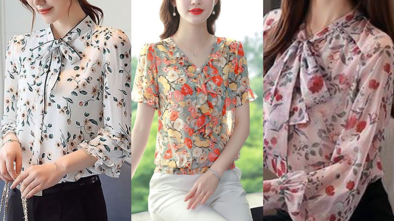 Vintage Stunning Elegant Fun Ideas Of woman stylish chiffon blouse ...