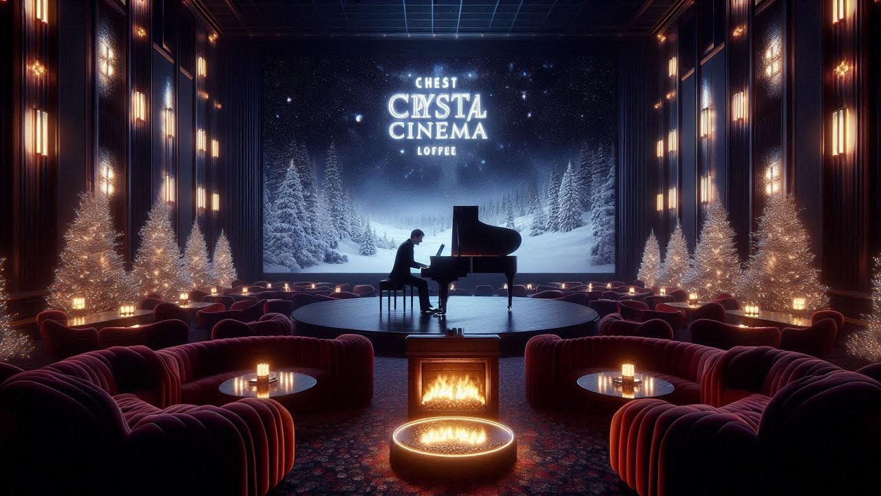 Cozy Dim Lit Fireplace Cinematic Theatrical Crystal Cafe Relaxation ...