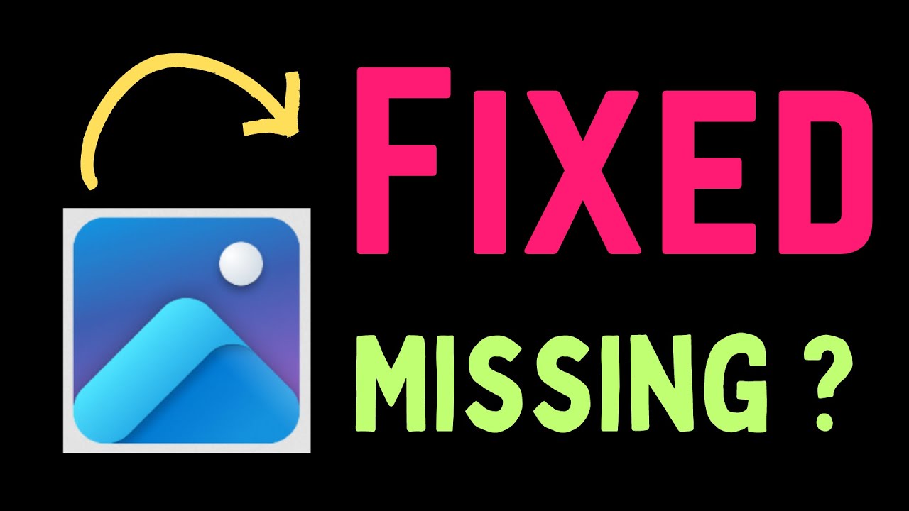 How to Fix Windows Photos Missing in Windows 11 - YouTube