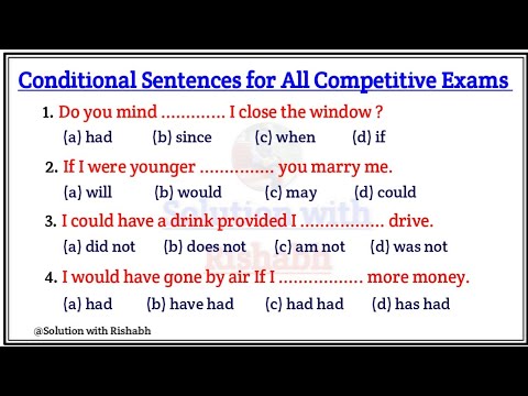Conditional Sentences Practice Set for All Competitive Exams ...