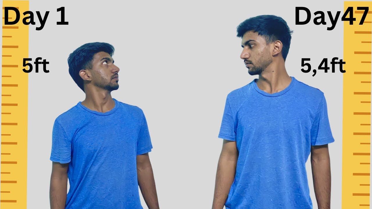 HEIGHT INCREASE CHALLENGE 90 Days/fast height increase exercise - YouTube