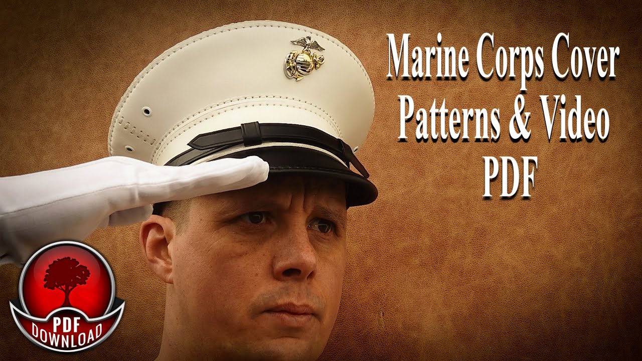 Making Leather U.S Marine Corps Cover Pattern/Template - YouTube