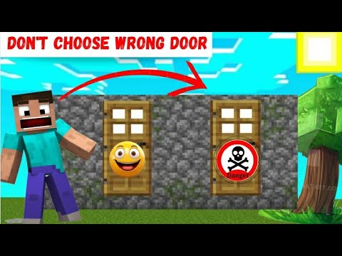 DON'T CHOOSE WRONG DOOR PLEASE #minecraft #wrongdoor #viral #trending ...