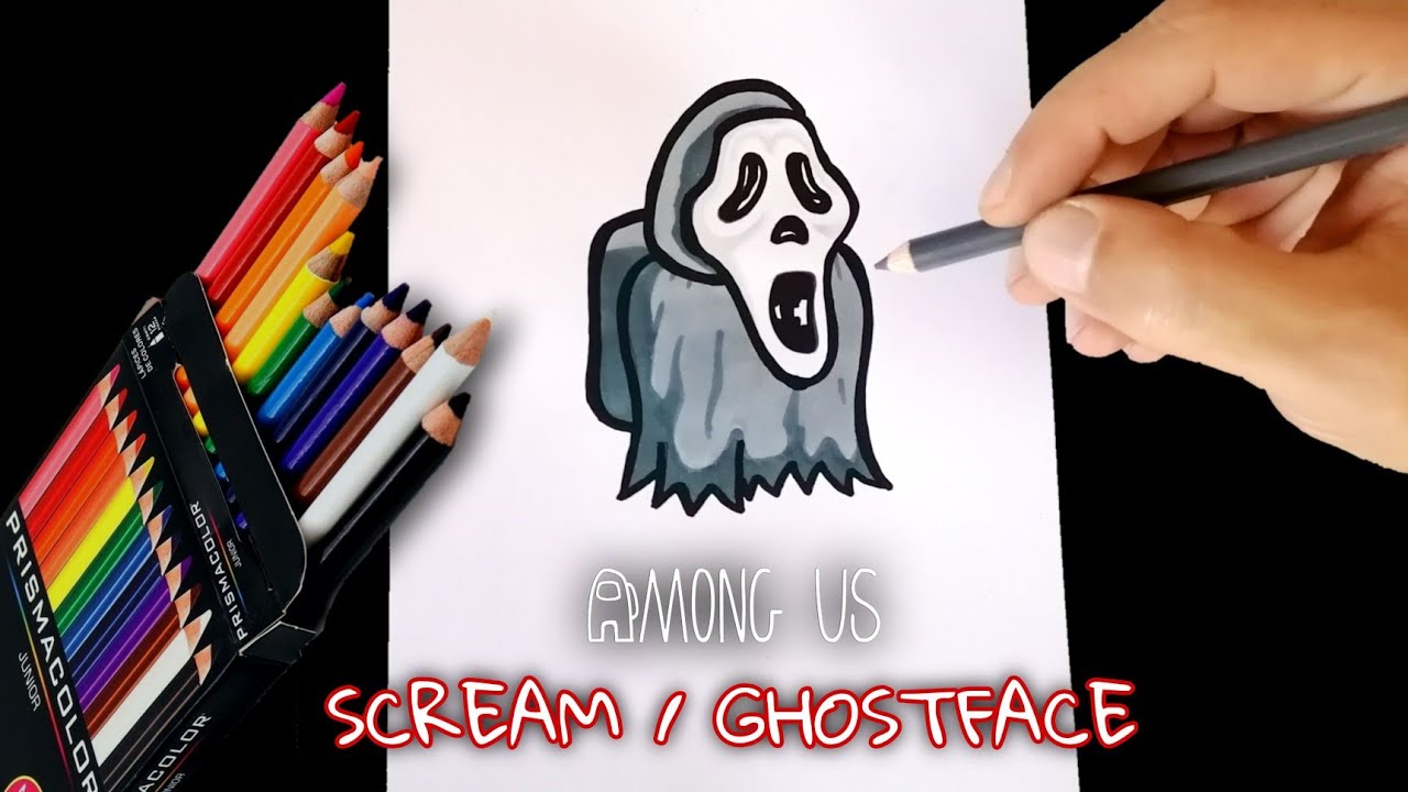 Como Dibujar AMONG US aspecto SCREAM | paso a paso | How To Draw Among ...