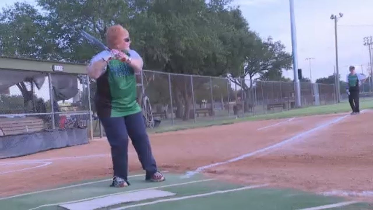 Senior softball league builds camaraderie - YouTube