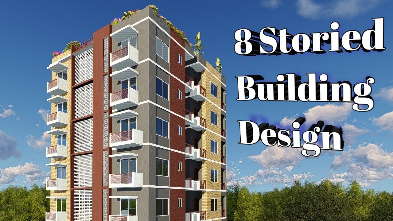 (47'x40') 8 storied building design, 2 unit house design,Residential ...