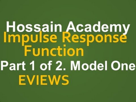 Impulse Response Function.Model One.Part 1 of 2. EVIEWS - YouTube