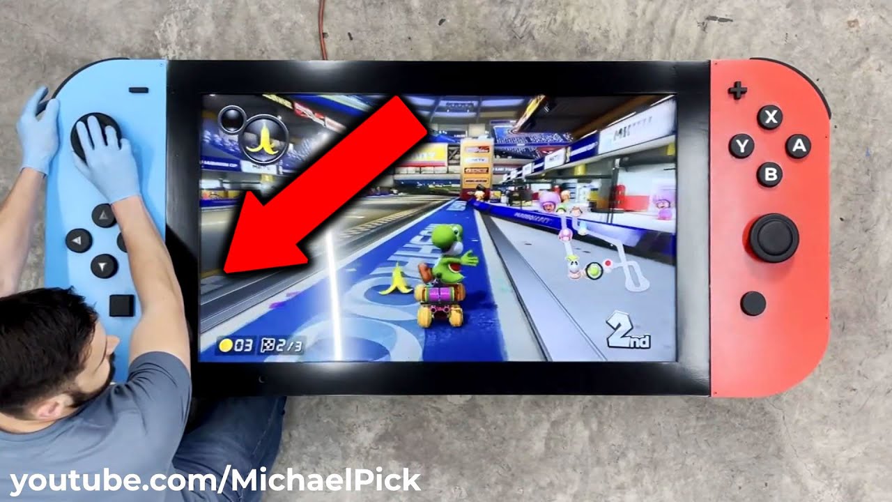 LA NINTENDO SWITCH MÁS GRANDE DEL MUNDO 😐 (Y FUNCIONA) ++ ES GIGANTE ...