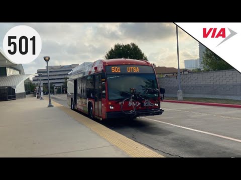 Riding VIA Metropolitan Transit (Route 501) to UTSA - YouTube