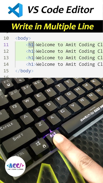 Coding Trick! Multi Line Typing #coding #viral #reels #shorts - YouTube