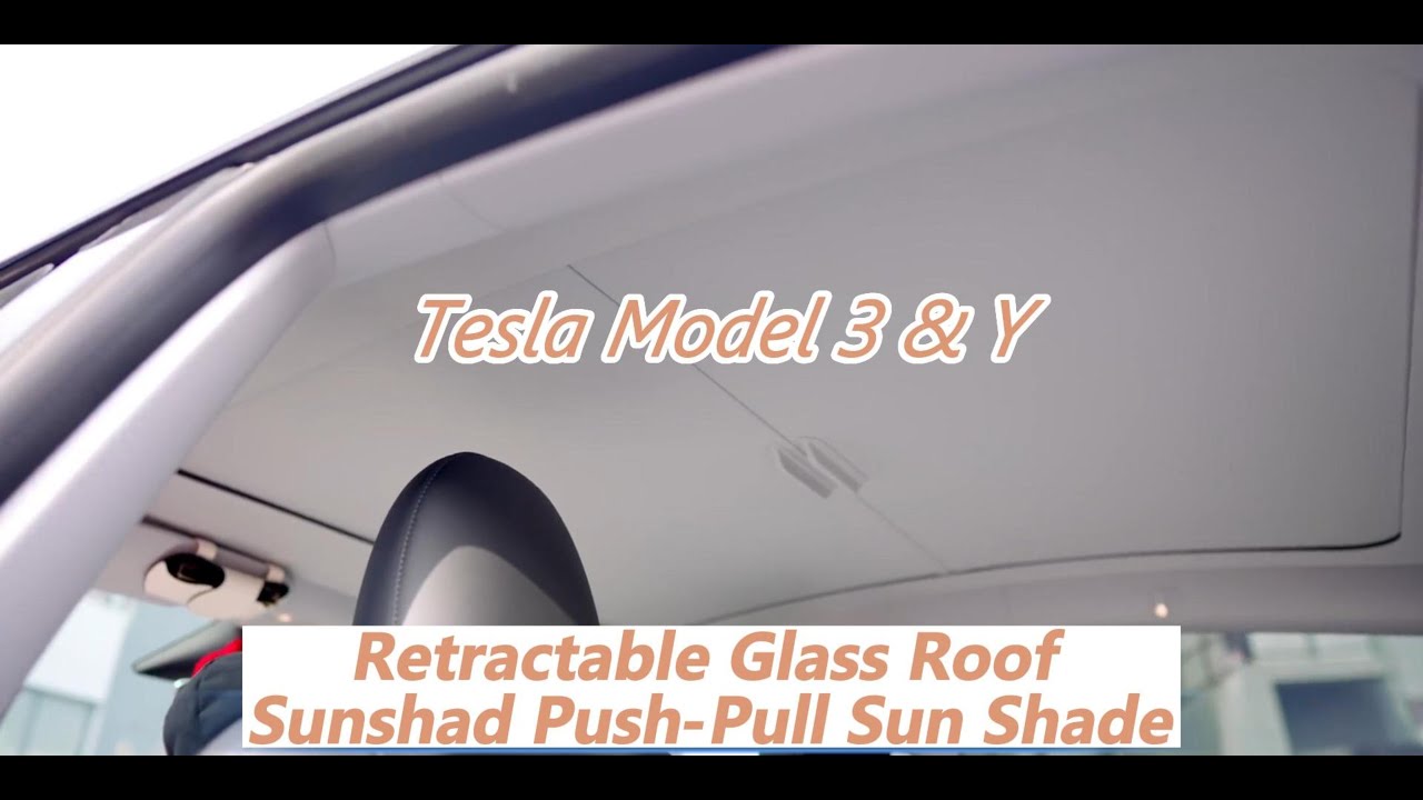 New Retractable Roof Sun Shade for Tesla Model Y (Easy Install ...
