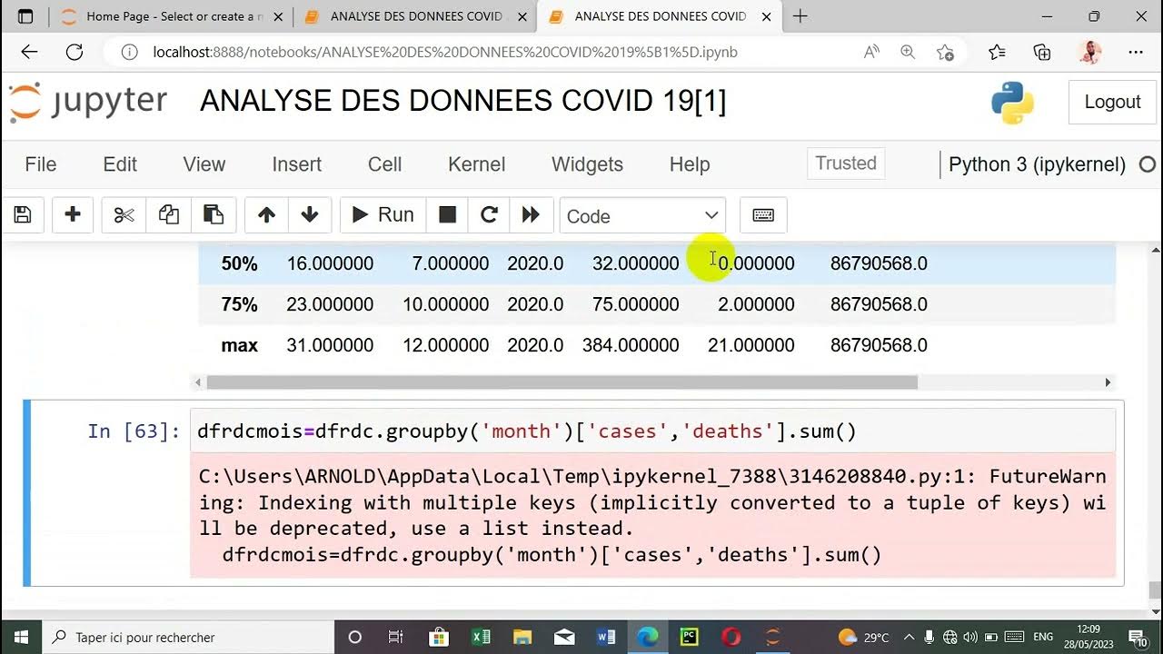 ANALYSE DES DONNEES AVEC PYTHON PART 2 - YouTube