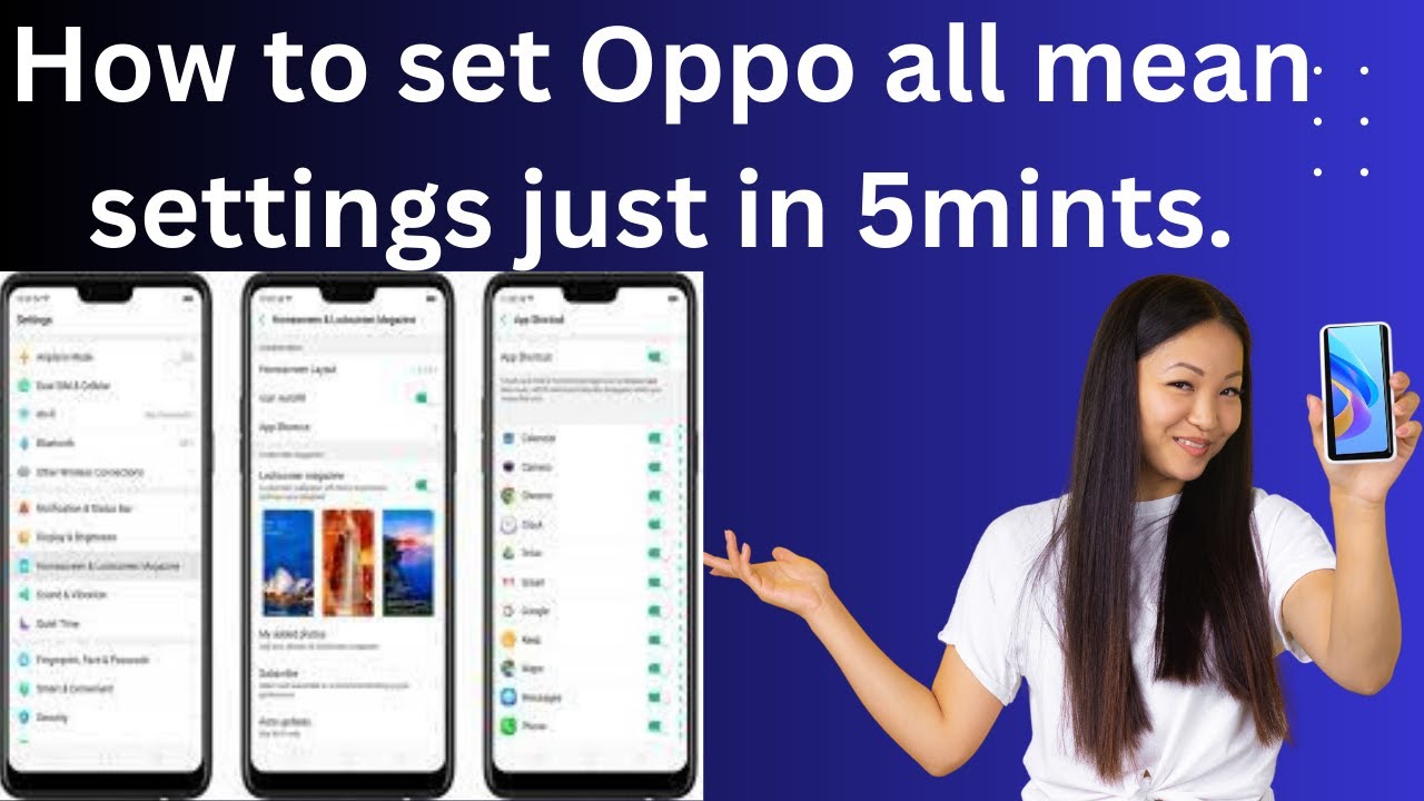 How to set Oppo all mean settings just in 5mints. - YouTube