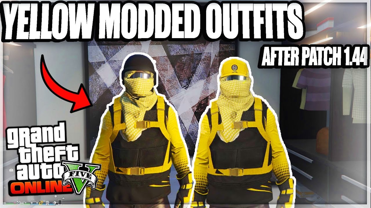 GTA 5 YELLOW MODDED OUTFIT ONLINE (MODDED OUTFIT) - YouTube