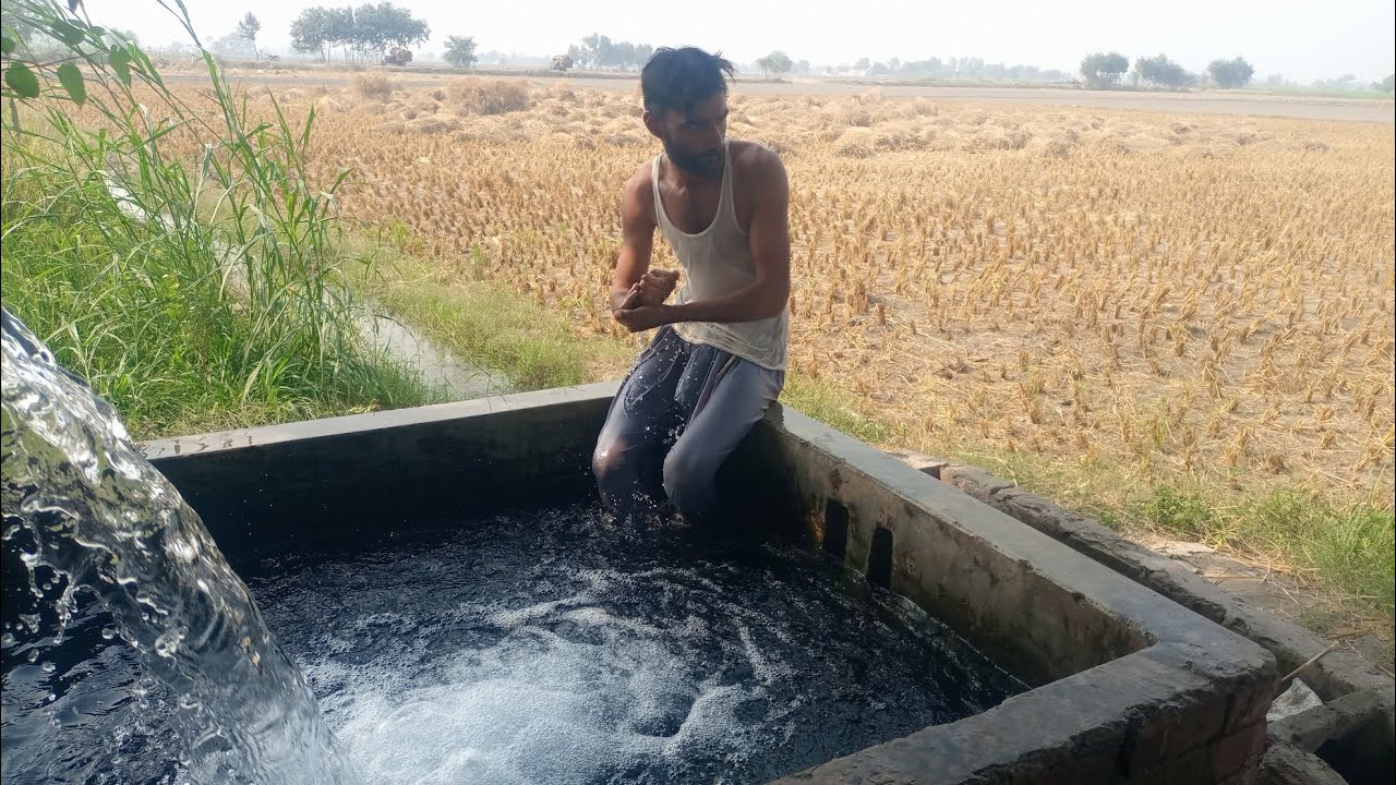 Day#4 Tubewell Swimming Vlog in village Pakistan 2024 // Swimming ...