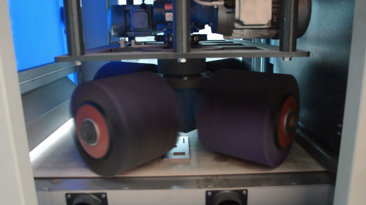 GECAM plate edge rounding and deburring machine with rotation brushes ...