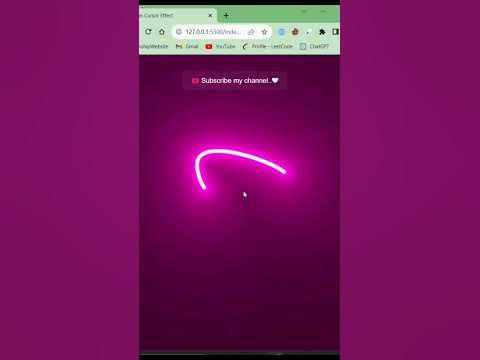 cursor moving animation, cursor moving effect #html #css #javascript #shorts #youtubeshorts # ...
