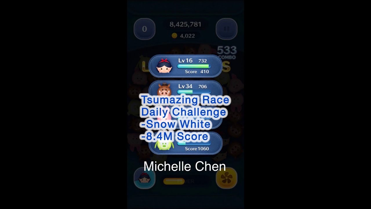 Snow White-Tsumazing Race Daily Challenge-8.4M Score(白雪公主-群組挑戰-840萬分-技6 ...
