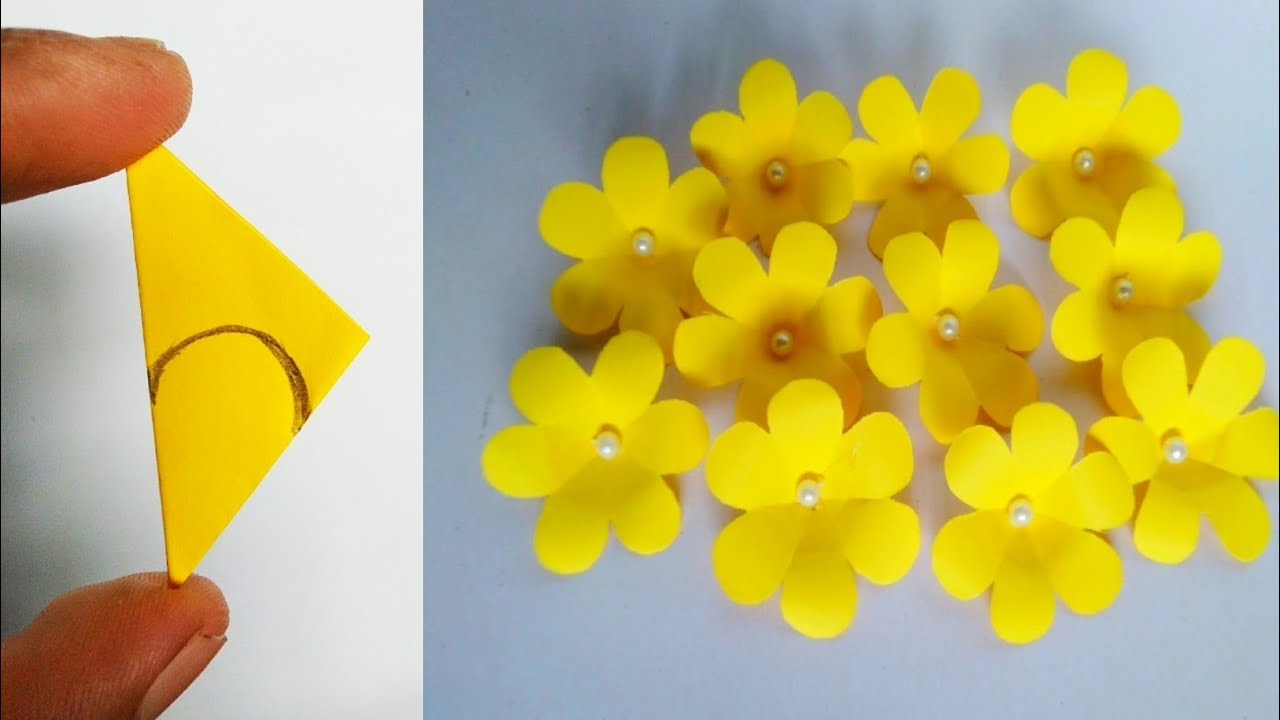 Very Easy Paper Flower Craft | Paper Flower Making Step By Step | DIY ...