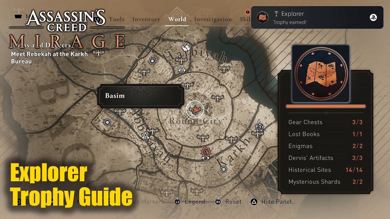 Assassin's Creed Mirage PS5 • Explorer Trophy Guide (Fully explore all ...
