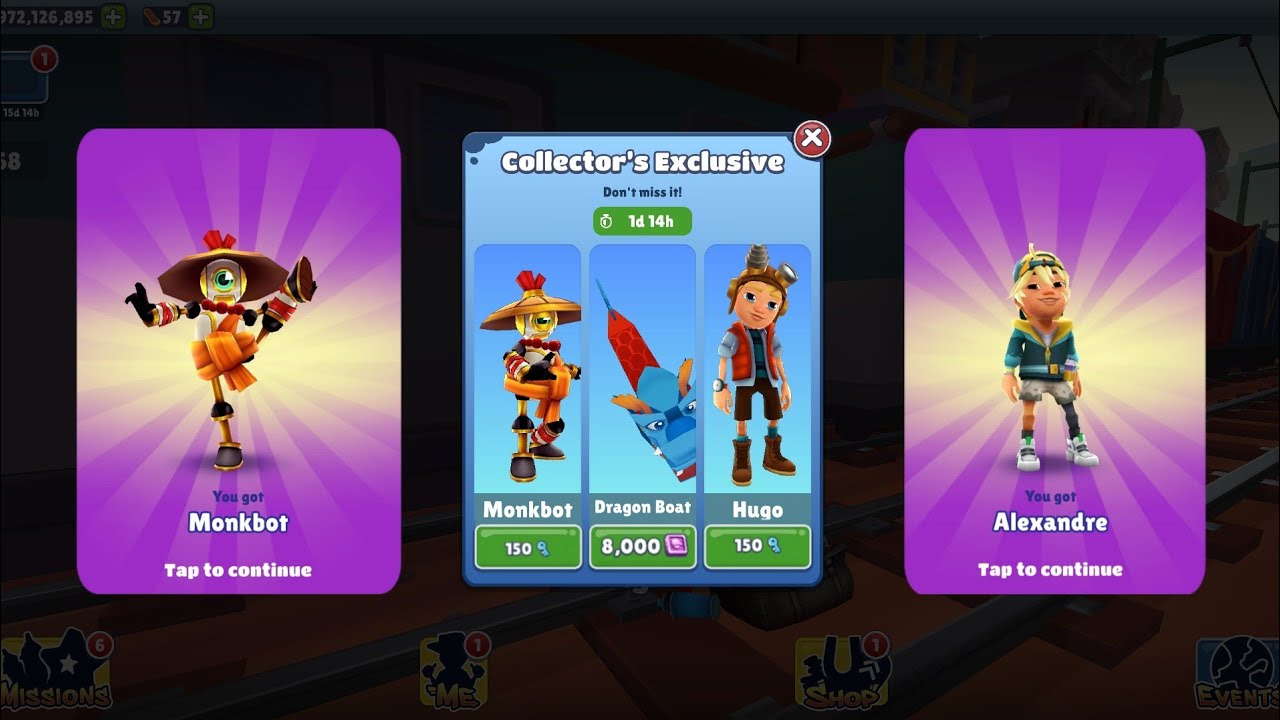 Subway Surfers Tokyo - Character Exclusive Monkbot Hugo & Dragon Boat ...