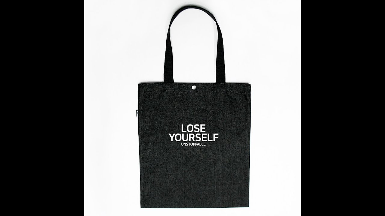 Lose Yourself 루즈유어셀프 X Unstoppable 언스탑퍼블 에코백 캔버스백 숄더백 토트백 데님백 면 코튼 데님
