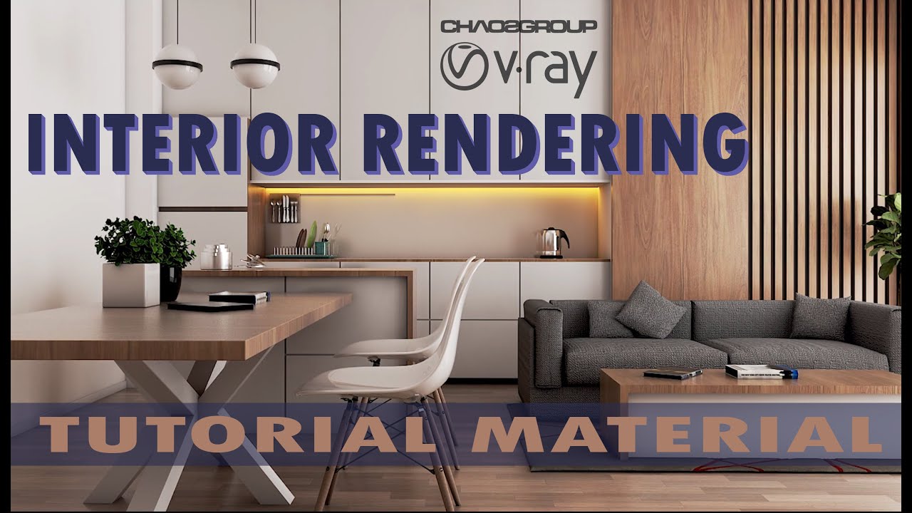 seting material vray render interior moderen aestetic - YouTube