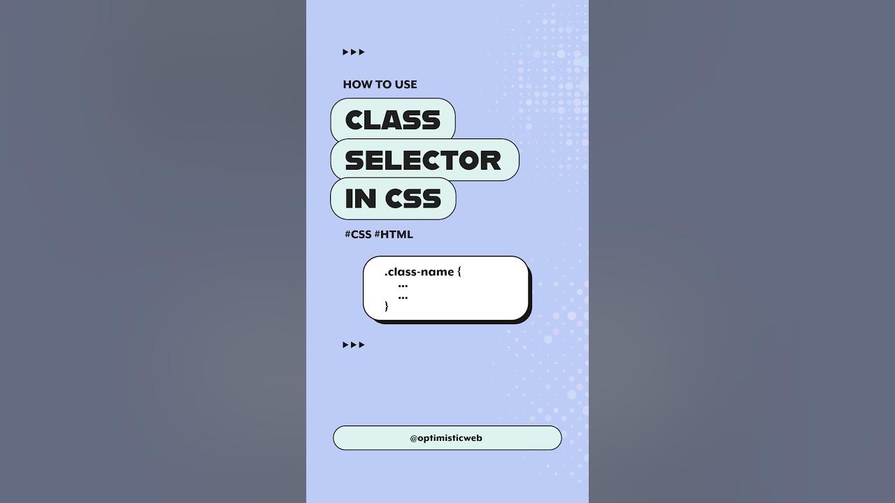 Mastering CSS Class Selectors | Beginner's Crash Course #css - YouTube