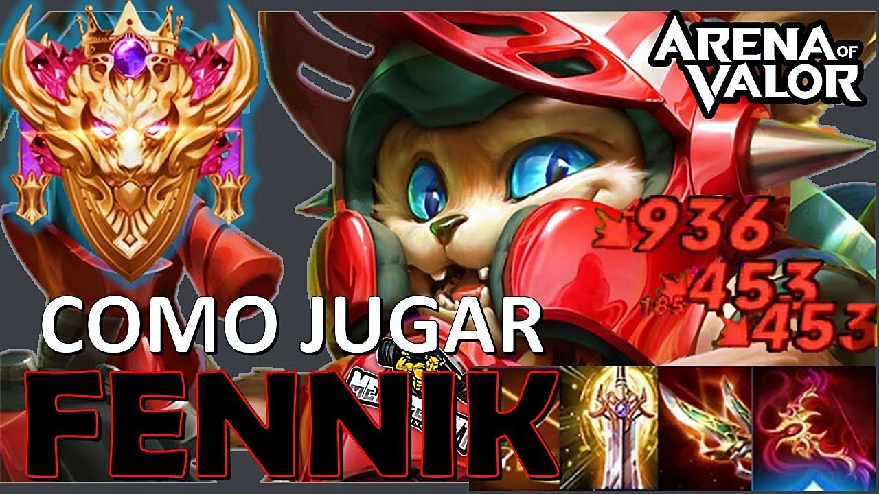 COMO JUGAR CON FENNIK ARENA OF VALOR |HOW TO PLAY FENNIK| CRÍTICO ...