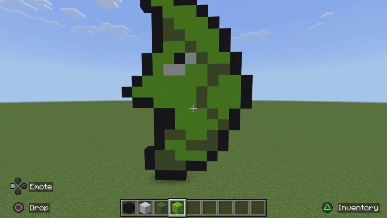 How to make Metapod Pixel Art in under 5 minutes in Minecraft - YouTube