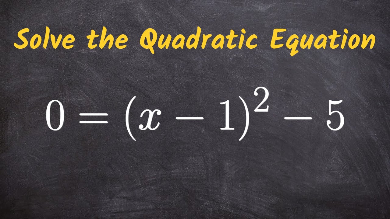Solving Quadratic Equations Square Root Method YouTube Solving Quadratic Equations Square Root Method YouTube