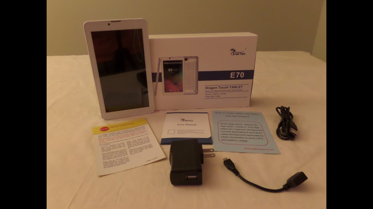 Tablet Express Dragon Touch E70 Android Tablet Unboxing - YouTube