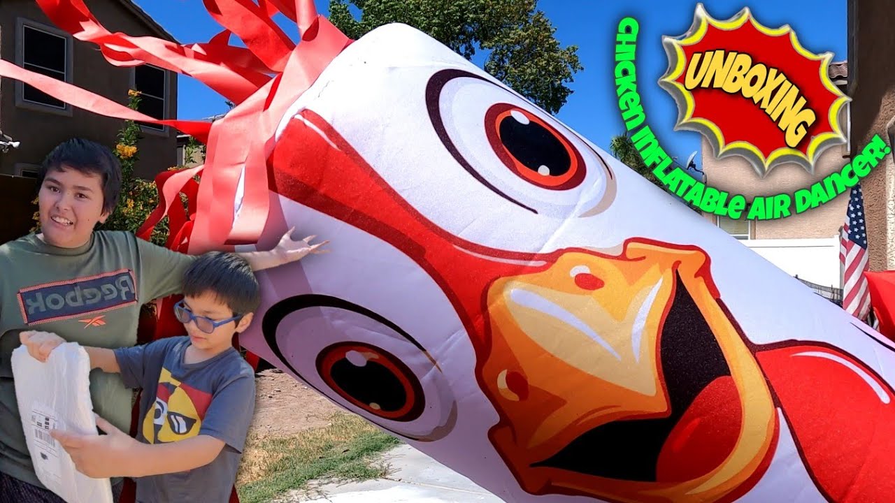 Unboxing New Chicken Inflatable Air Dancer Fun Poultry Party! - YouTube