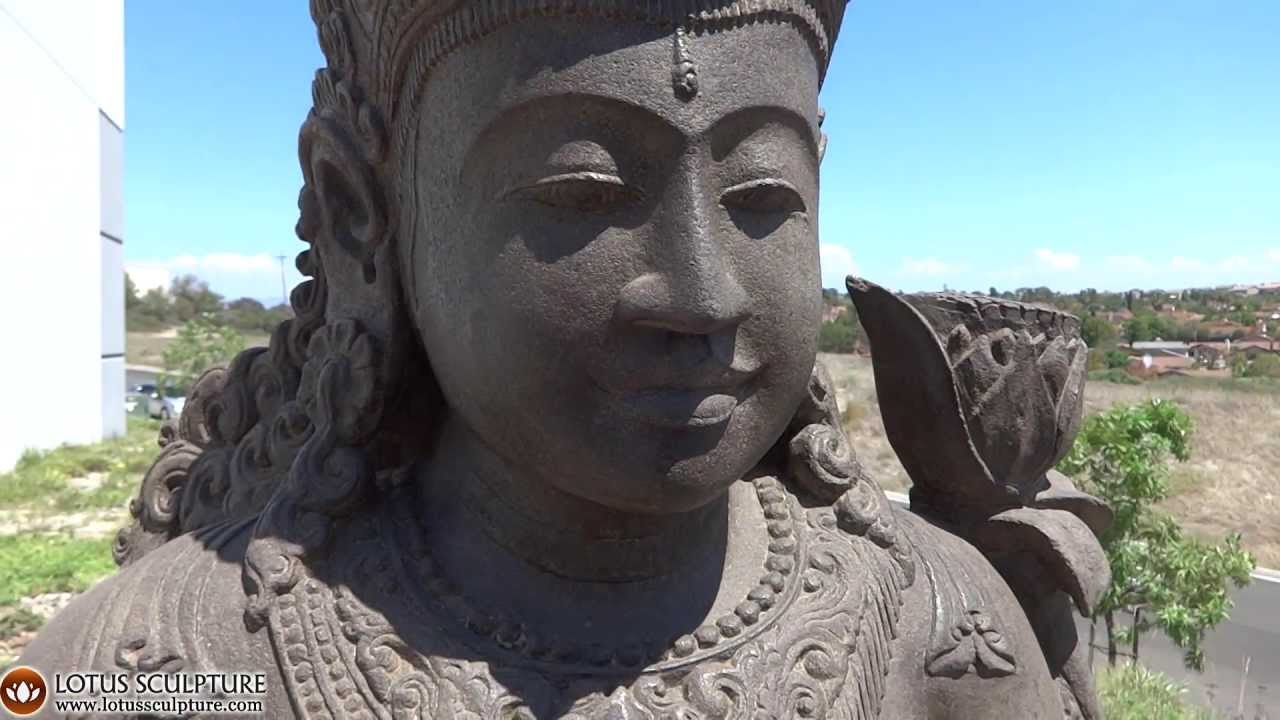 Stone Devi Tara Garden Statue www.lotussculpture.com - YouTube