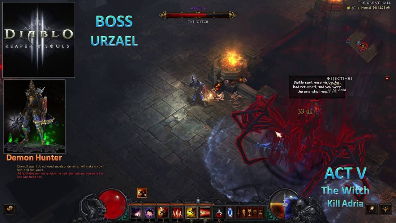 Diablo III - ACT V - The Witch - Kill Adria (Boss) (Demon Hunter) - YouTube