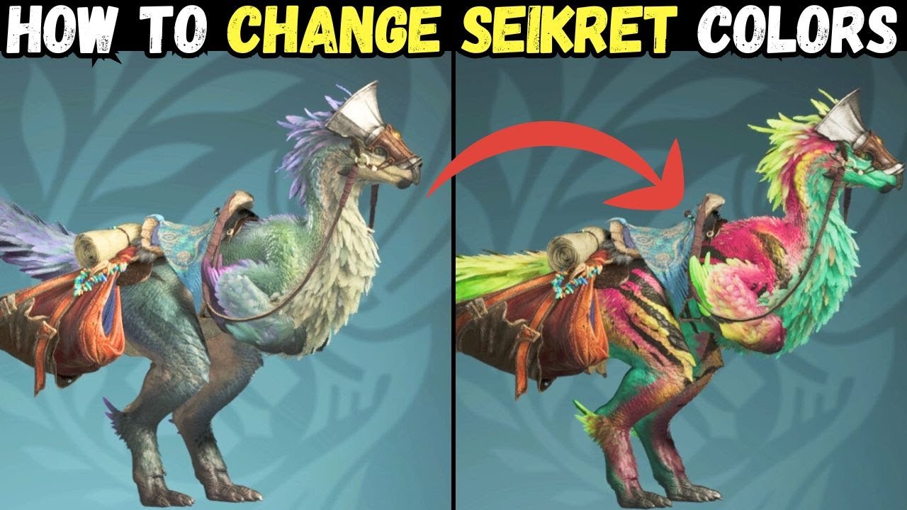 How to change colors of Seikret in Monster Hunter Wilds - YouTube