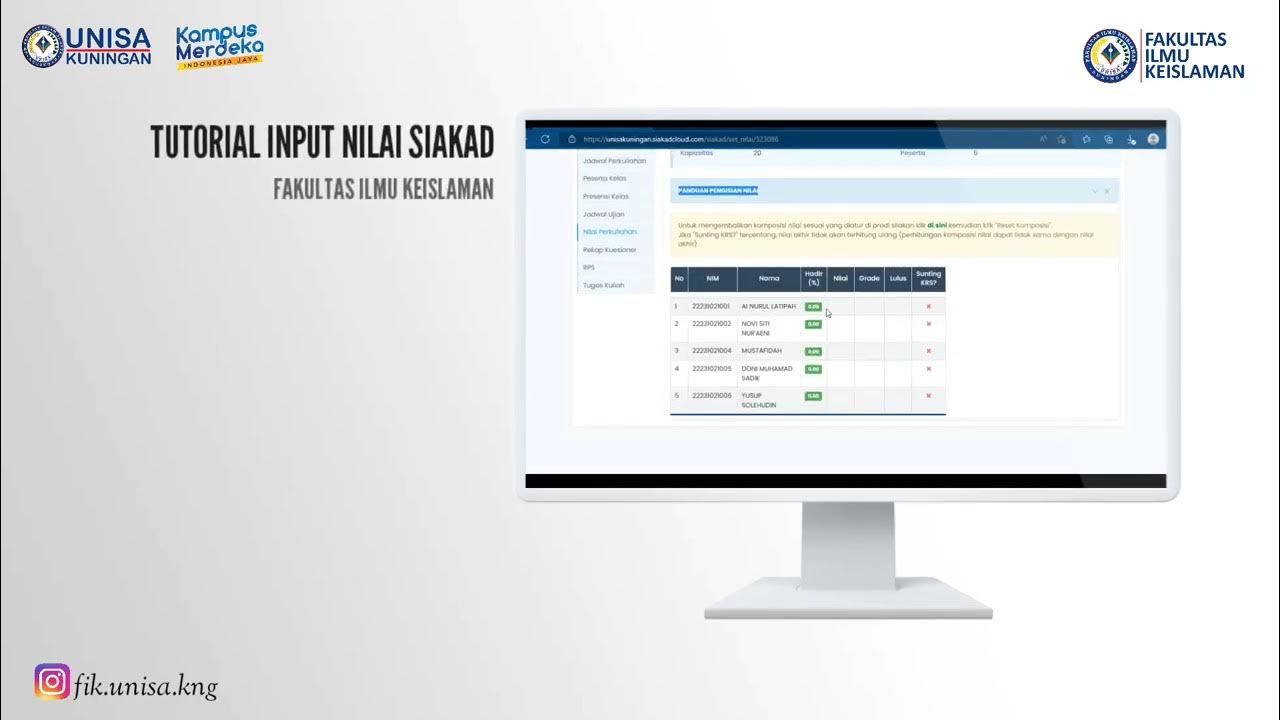 Tutorial Input Nilai Melalui Sevima / Siakad - YouTube